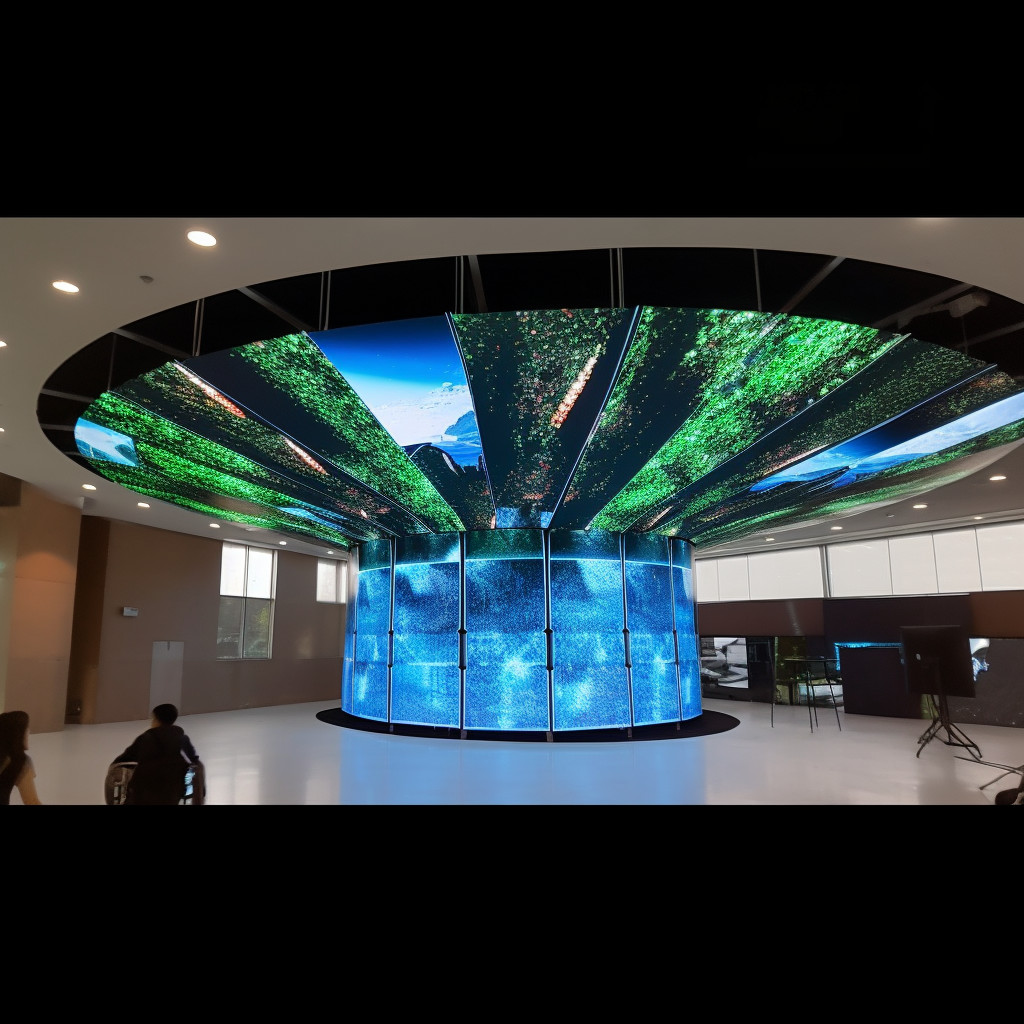 Indoor Transparent Flexible LED Screen Display 5500nit - 8500nit Brightness