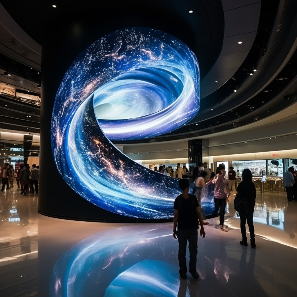 Outdoor / Indoor Curved LED Video Wall Displays 3840Hz Refresh Rate